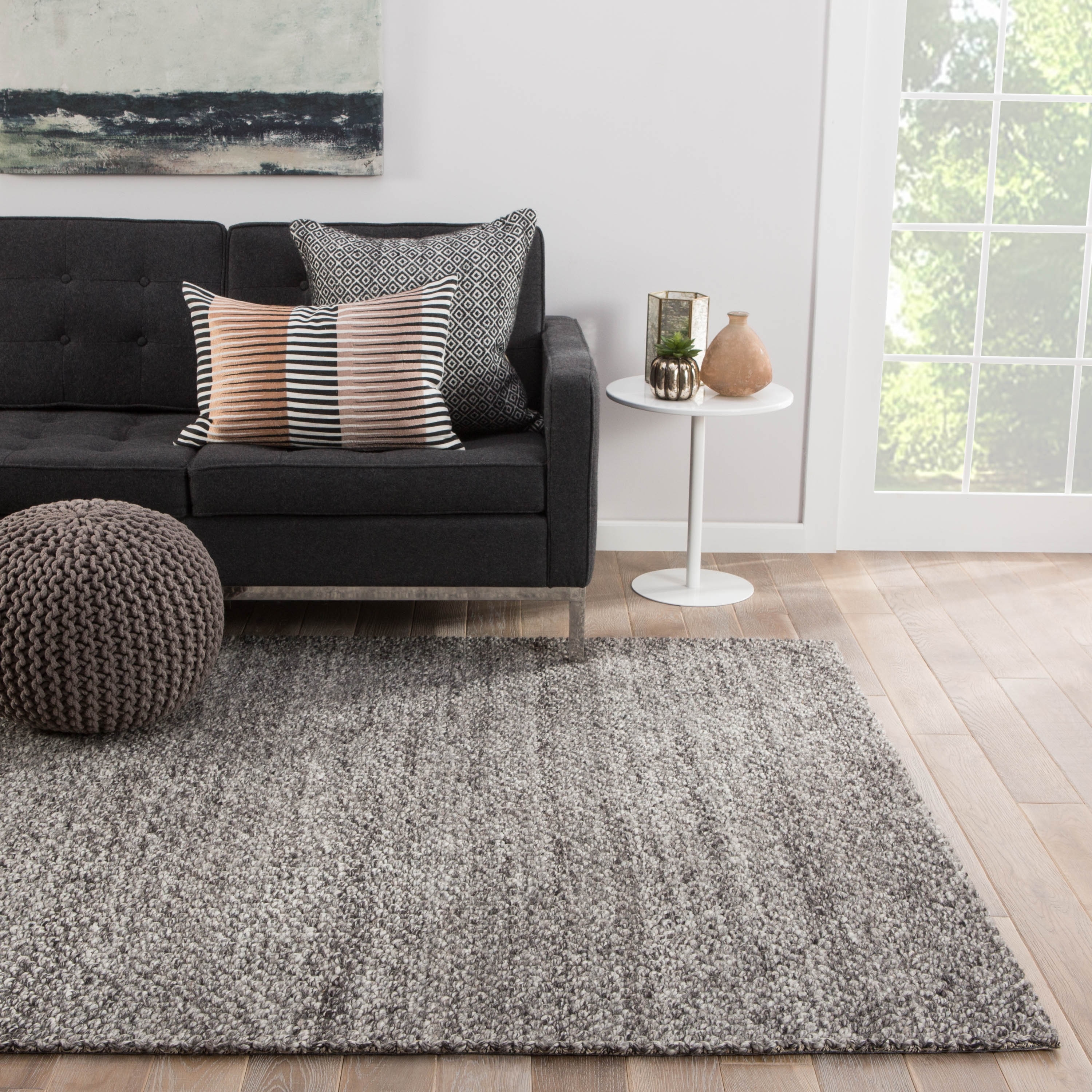 solid dark grey area rug