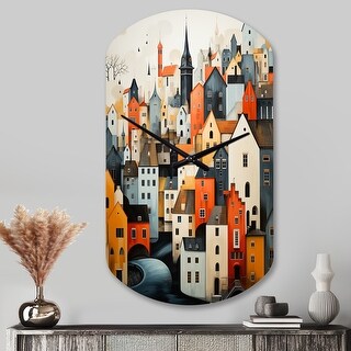 Designart - Denmark Scarlet Roofs Collage III - Denmark Large Wall ...