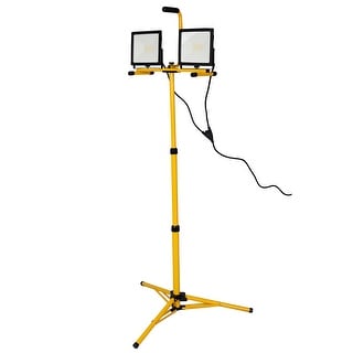 10,000 Lumen LED Work Light With Adjustable Tripod Stand - Yellow - Bed ...