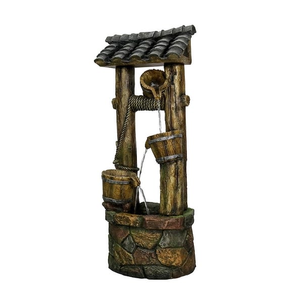 4 Tier Barrel Waterfall Fountain Modern Watrerfall for Garden Porch ...