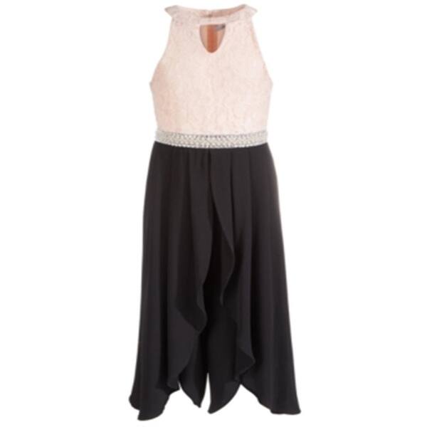 Beautees Big Girl's Plus Embellished Lace Jumpsuit Pink Size 20 - Bed ...