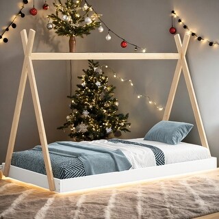 Twin Size Tent Floor Bed with Triangle Structure - Bed Bath & Beyond ...