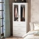 74.8"H Modular Armoire&Wardrobe Storage Closet Cabinet Organizer White ...