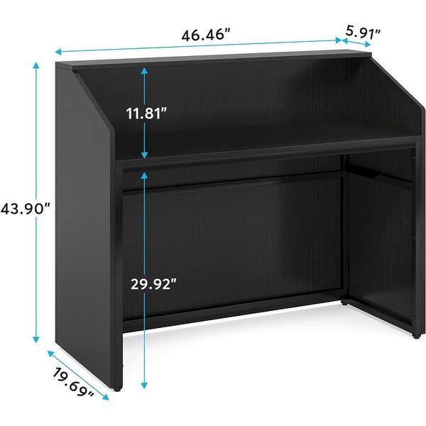 47 inch Reception Desk, Modern Front Desk with Cable Grommet, Retail ...