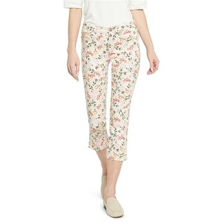 NYDJ Women's Chloe Side Slit Capri Jeans White Size 0 - Bed Bath ...