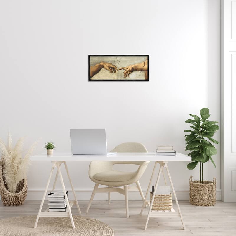 Hands of The Creation Of Adam Religious Painting Framed Wall Art ...