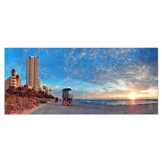 Designart 'Miami South Beach' Photography Metal Wall Art - Bed Bath ...