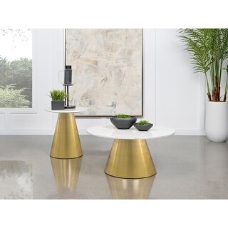 Avon Marble Top Coffee And End Table Set White - Bed Bath & Beyond ...