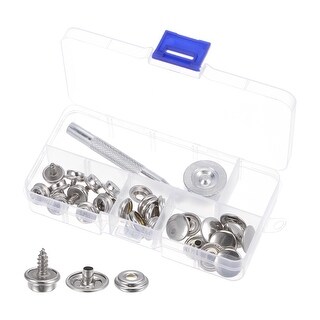 10 Sets Screw Snap Kit 10mm Stainless Steel Snaps Button with Tool ...