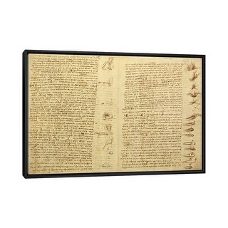 iCanvas "A page from the Codex Leicester, 1508-12 " by Leonardo da ...