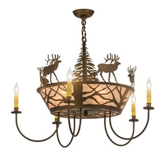 Meyda Tiffany Eight Light "Elk" Chandelier - Bed Bath & Beyond - 43166551