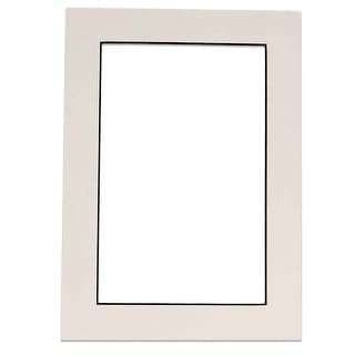 5x7 Mat Bevel Cut for 4x6 Photos - Acid Free White with Black Core ...