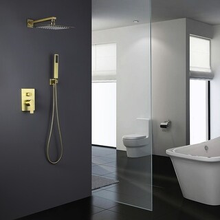 Square Double Handle Dual-use Concealed Bathroom Shower Shower Set ...