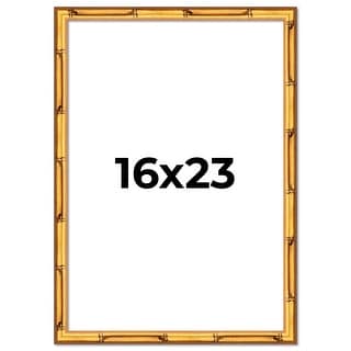 16x23 Frame Gold Bamboo Solid Wood Picture Frame | 1 Inch Moulding ...