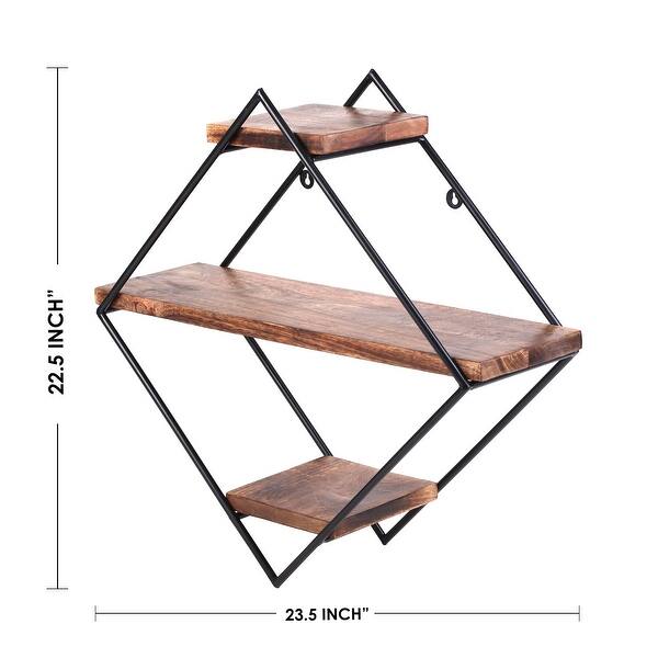 Geo 3-Tier Diamond Wall Shelf - Bed Bath & Beyond - 36080971