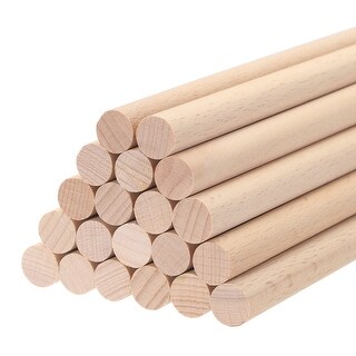 Wooden Dowel Rods Wood Sticks, 4"x0.47" Round Wooden Dowels Rod, Pack ...
