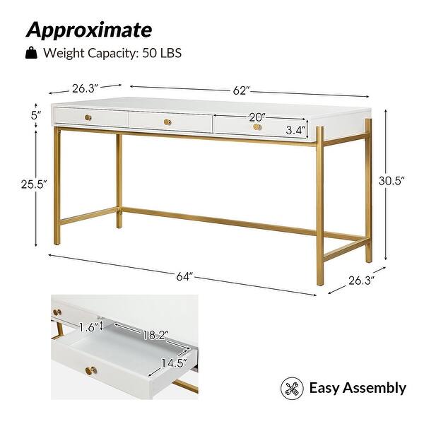 Tanisha Writing Desk with Drawers for The Office - Bed Bath & Beyond ...