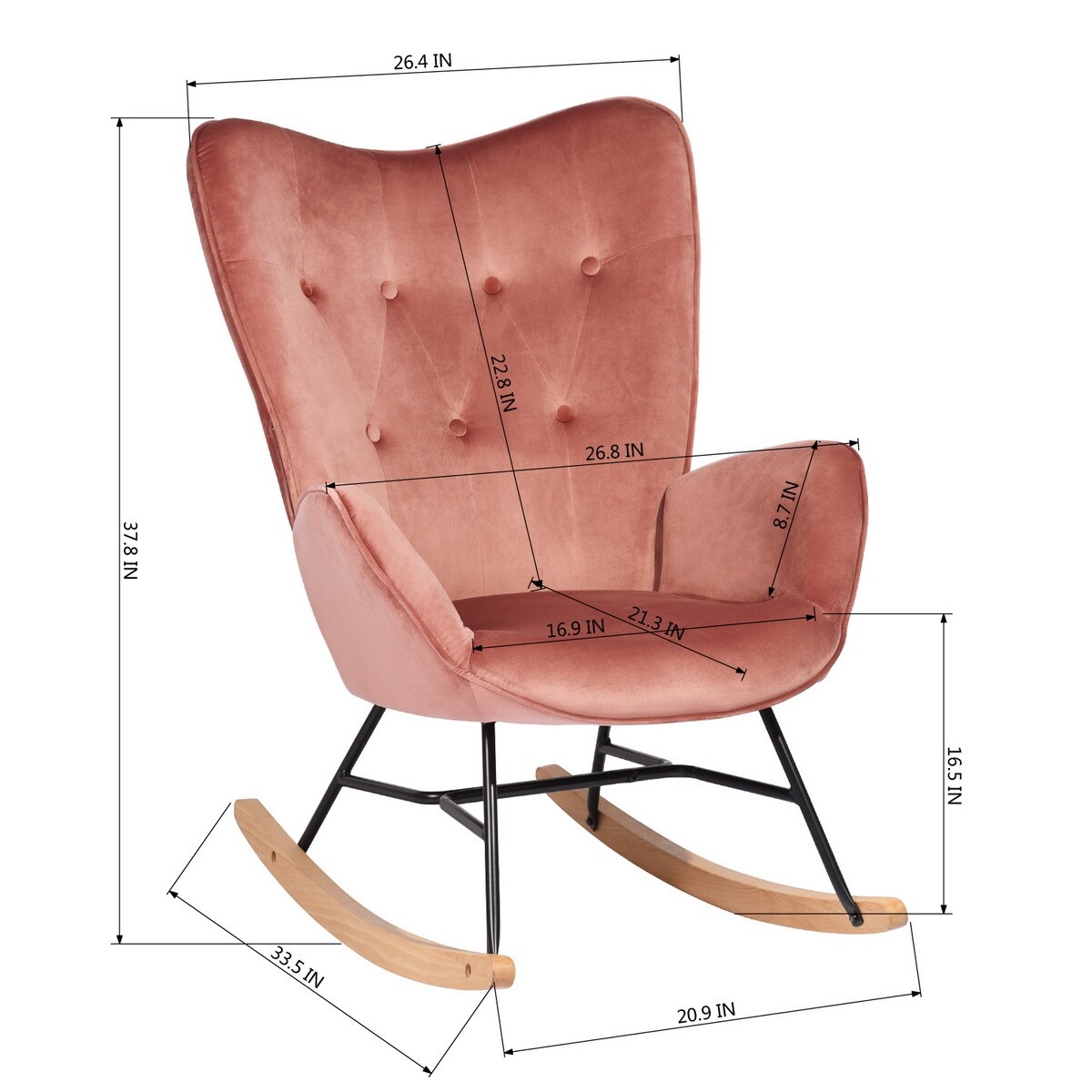 Carson Carrington Mid century Modern Velvet Rocker Accent Chair Bed Bath Beyond 28608883