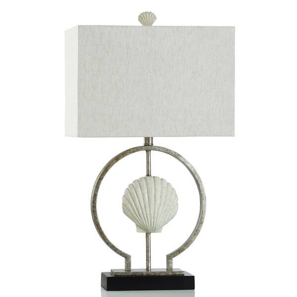 Aleutian Table Lamp - Rustic Coastal Style With Floated Seashell - Bed ...