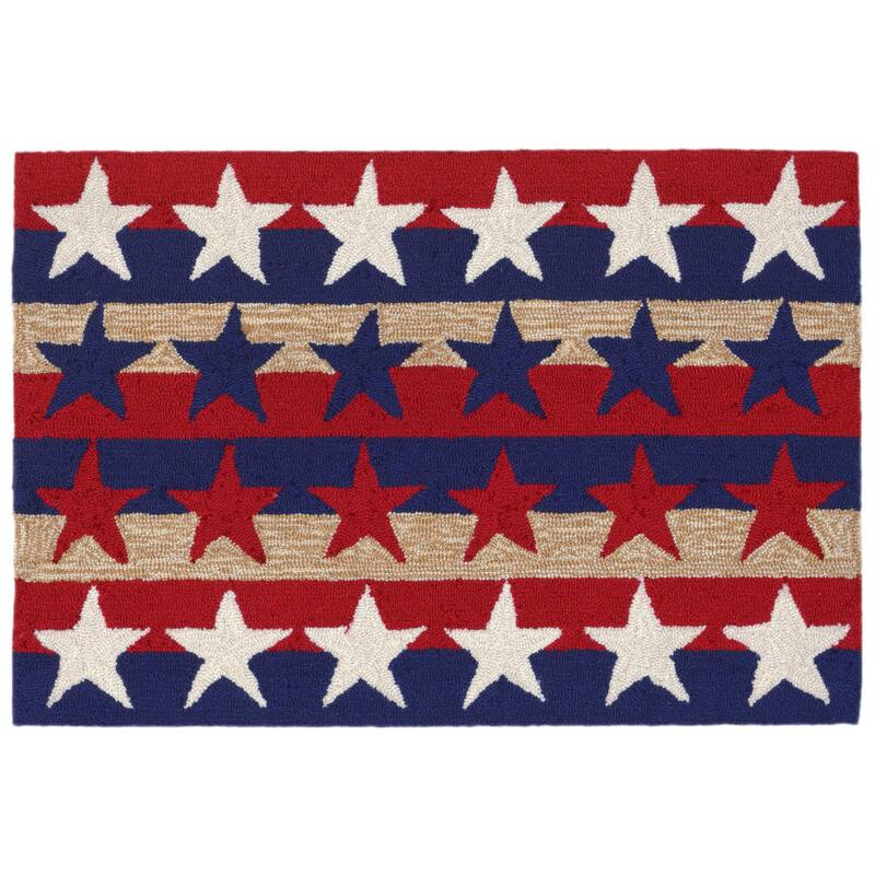 Liora Manne Frontporch Stars & Stripes Indoor/Outdoor Rug - Overstock ...