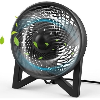 Quiet Desk fan, 8 Inch Powerful Table Fan, Small Bedside Fan with 2 ...