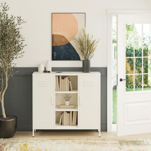 Systembuild Evolution Bonanza 2 Door Metal Locker Console Table w ...