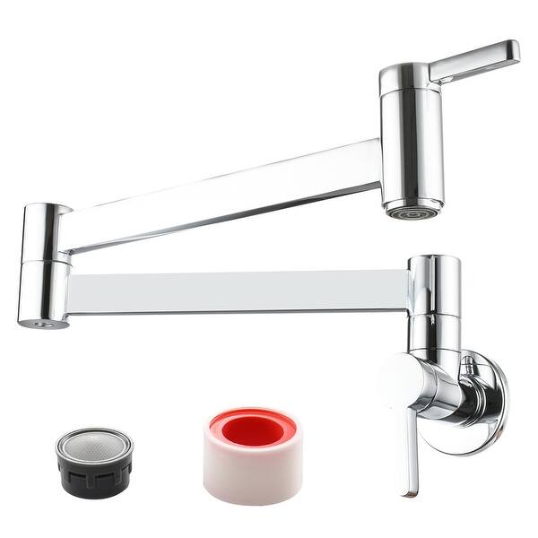 Chrome Foldable Faucet Double Handles Cold Water Kitchen Tap - Bed Bath ...