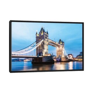 iCanvas "Tower Bridge At Night, London, UK II" by Matteo Colombo Framed ...