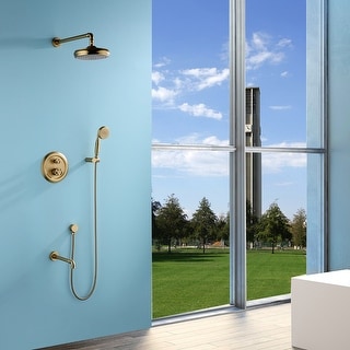 Double Handles Three Functions Concealed Bathroom Shower System with ...