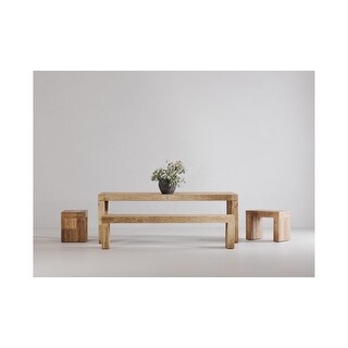 Aurelle Home Eliose Rustic Reclaimed Oak Rectangular Dining Table - Bed Bath & Beyond - 37590495