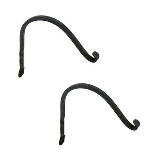 Achla Designs Set of 2 Flower Design Arc Brackets, , Black Powder Coat ...