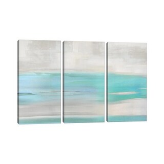 iCanvas "Acqua Stroke" by Jake Messina 3-Piece Canvas Wall Art Set ...