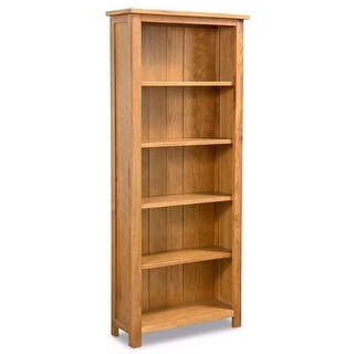 Rustic Country Oak Bookcase Solid Wood Furniture Vintage Shelving Unit ...