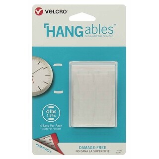 Velcro 95192 HANGables Removable Wall Fastener, White, 2-1/2" L - Bed ...