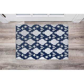 POOLSIDE IKAT NAVY Doormat By Kavka Designs - Bed Bath & Beyond - 39852474