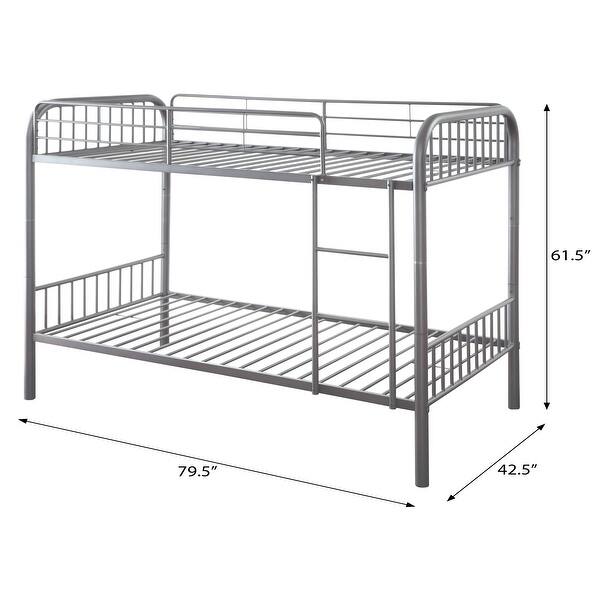 Clancy Gunmetal Twin/Twin Bunk Bed with Right Facing Front Ladder - Bed ...