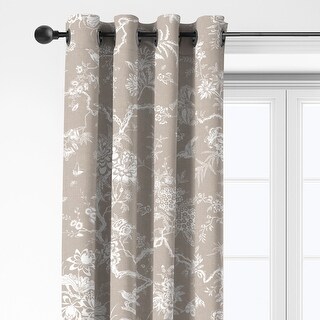Elwood Natural Cotton Grommet Top Drapery Panel Set of 2 - Bed Bath ...