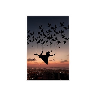 Flying Woman Print On Acrylic Glass by Abdullah Evindar - Bed Bath ...