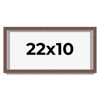 22x10 Shadow Box Frame Brown | 1.125 inches Deep Real Wood Rustic - Bed ...