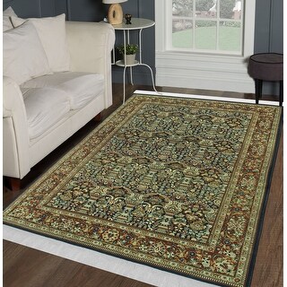 Noori Rug Heirloom Madelyn Navy/Rust Rug - 4'7" x 6'10" - Bed Bath ...