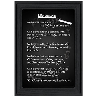 Black and White Life Lessons Black Framed Print Wall Art - Bed Bath ...