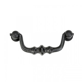 Black Drawer Bail Pull 4.5" L Wrought iron Drop Style Swing Handles ...
