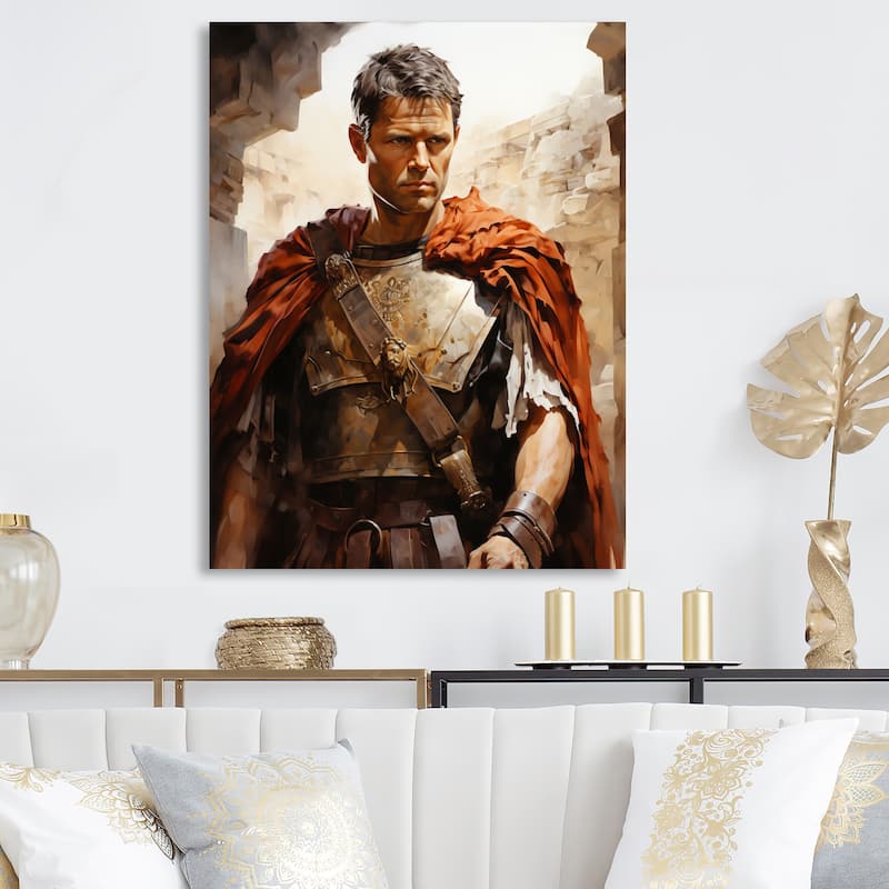 Designart "Emperor Tiberius Imperial Portrait" Emperor Metal Art Print ...