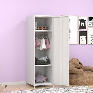 Metal Storage Cabinet for Kids, Small lockers with 2 Shelves and ...