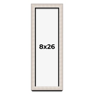 8x26 Shadow Box Frame Silver Real Wood Contemporary Shadowbox Display ...