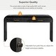 Arc Round Edge Console Table with Open Storage & 2 Drawers, Entryway ...