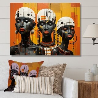 Designart "Minimalism African Tribes Women II" African Tribes Wall Art ...