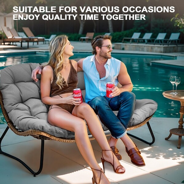 Double rattan chair store