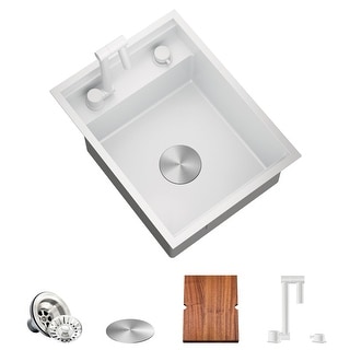 TORVA RV Kitchen Sink, 16 x 21 x 7 Inch Undermount Bar Sink Single Bowl ...