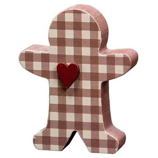 Small Buffalo Check Chunky Gingerbread Man - 2.5" wide by .75" deep and ...